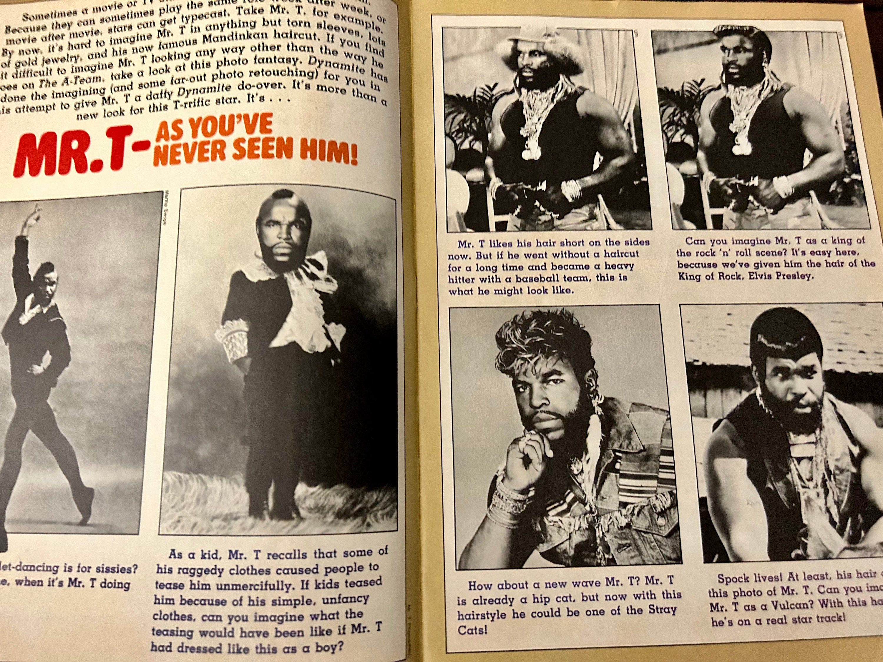 Dynamite Magazine “for the 1980’s Kid” Mr. T Cover Arcade Section 1984 ...