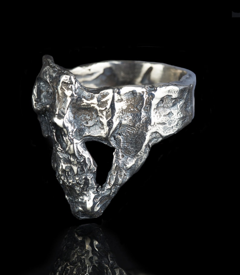 TERMINATOR Silver Skull Ring - Etsy Canada