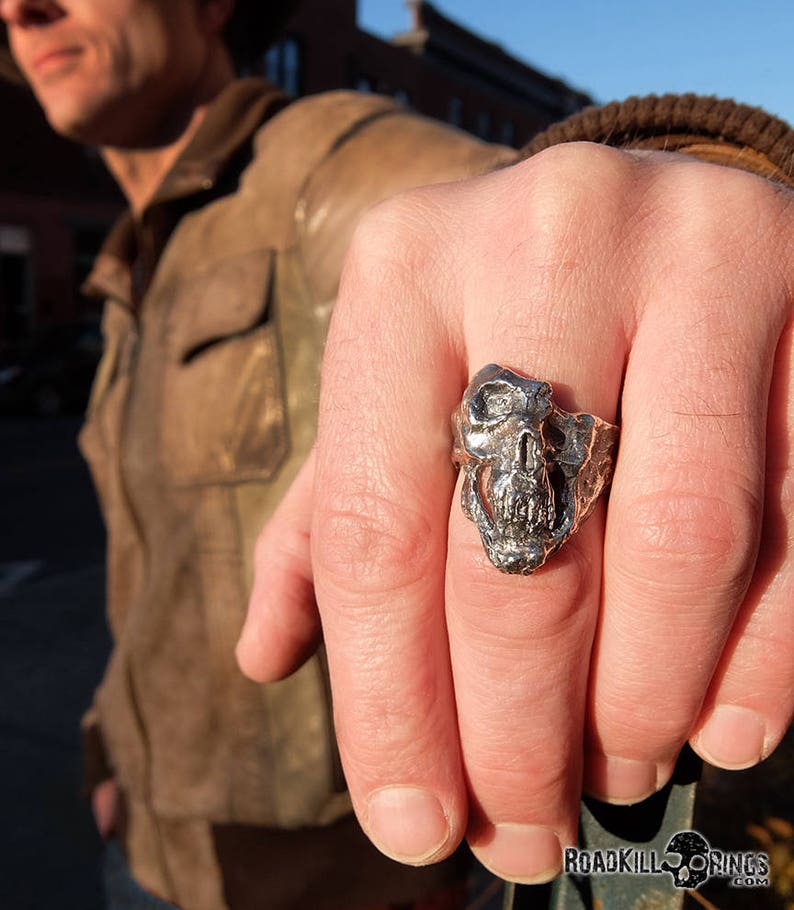 TERMINATOR - Silver Skull Ring - Etsy