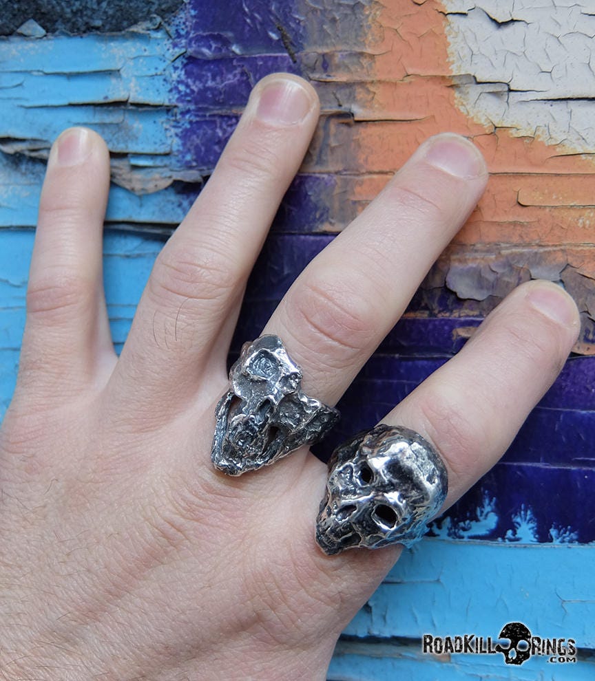 TERMINATOR - Silver Skull Ring - Etsy