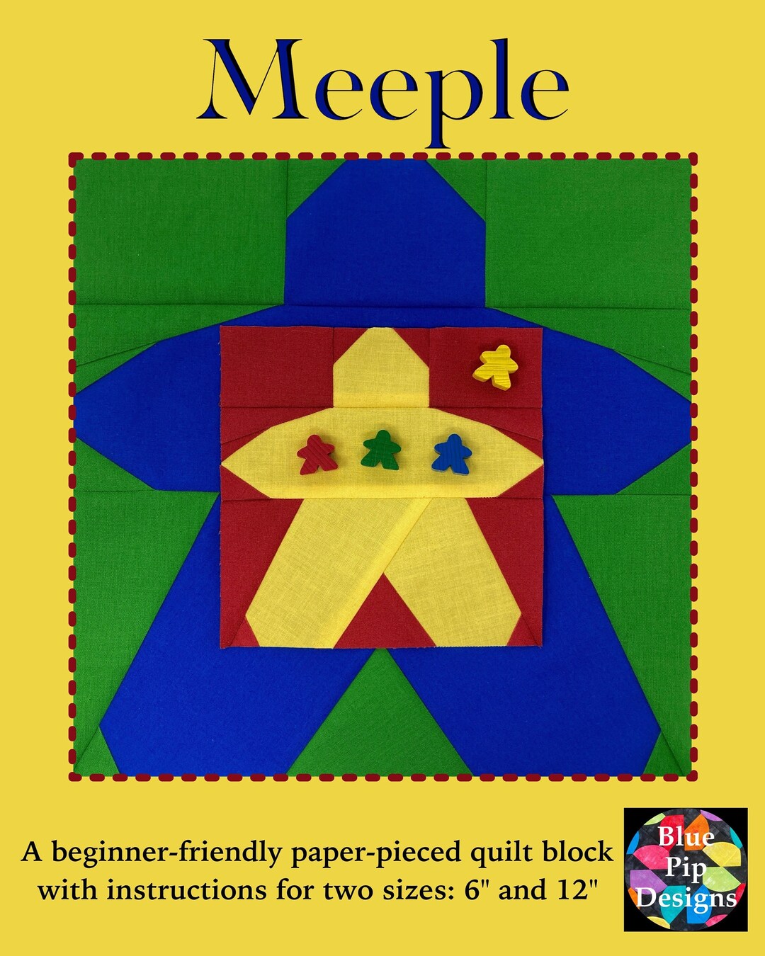 Meeple Game Night Paper Pieced Quilt Block (FPP) (PDF Pattern) - Etsy