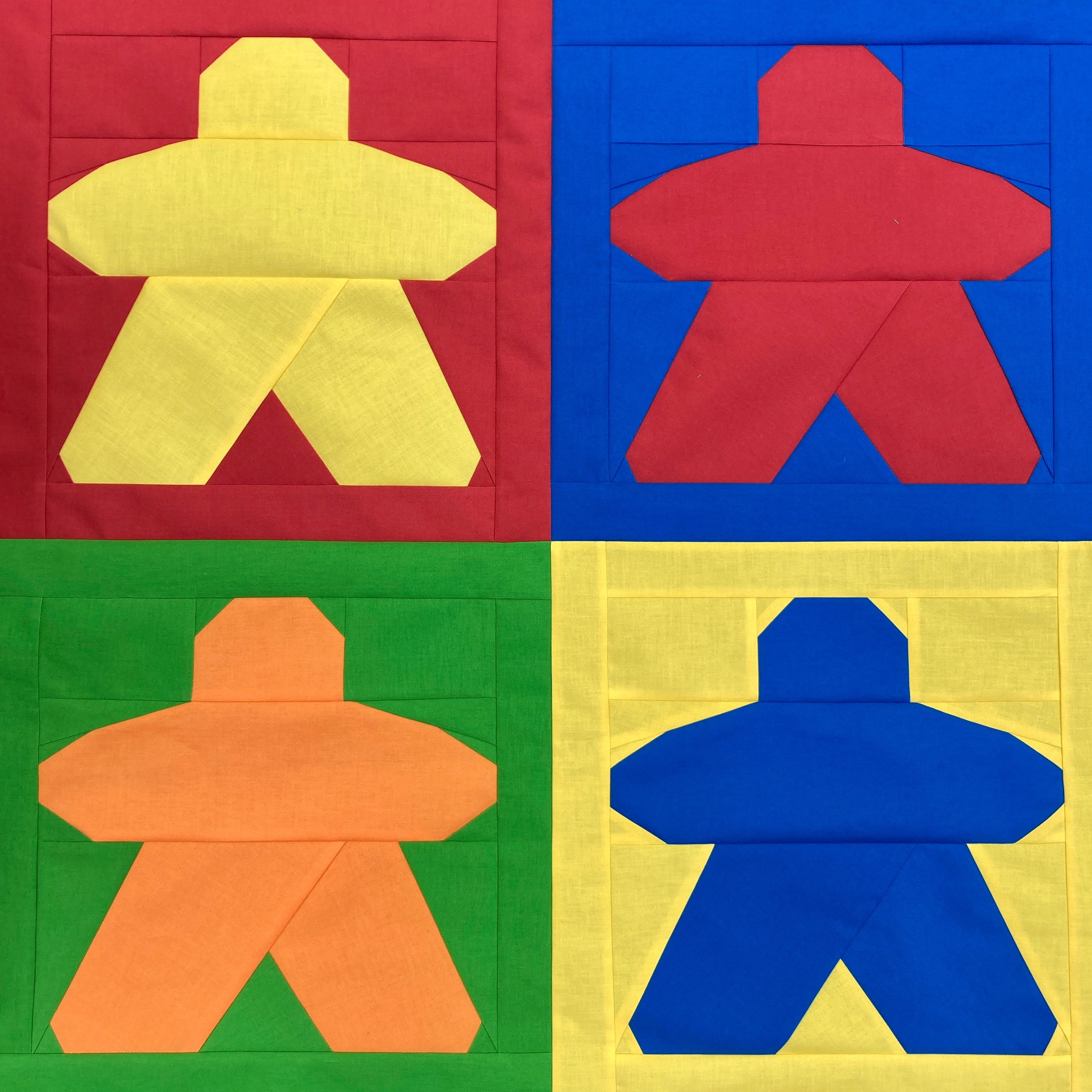 Meeple Game Night Paper Pieced Quilt Block (FPP) (PDF Pattern) - Etsy