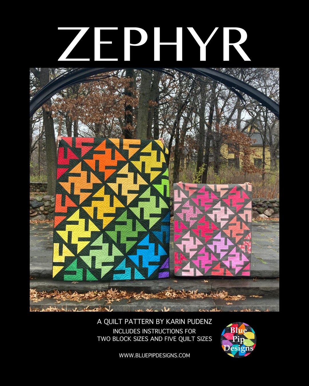 Zephyr (PRINT PATTERN) - A Beginner-friendly Modern Scrap Quilt Pattern ...