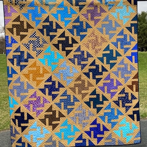 Zephyr (PDF PATTERN) - A Beginner-friendly Modern Scrap Quilt Pattern ...