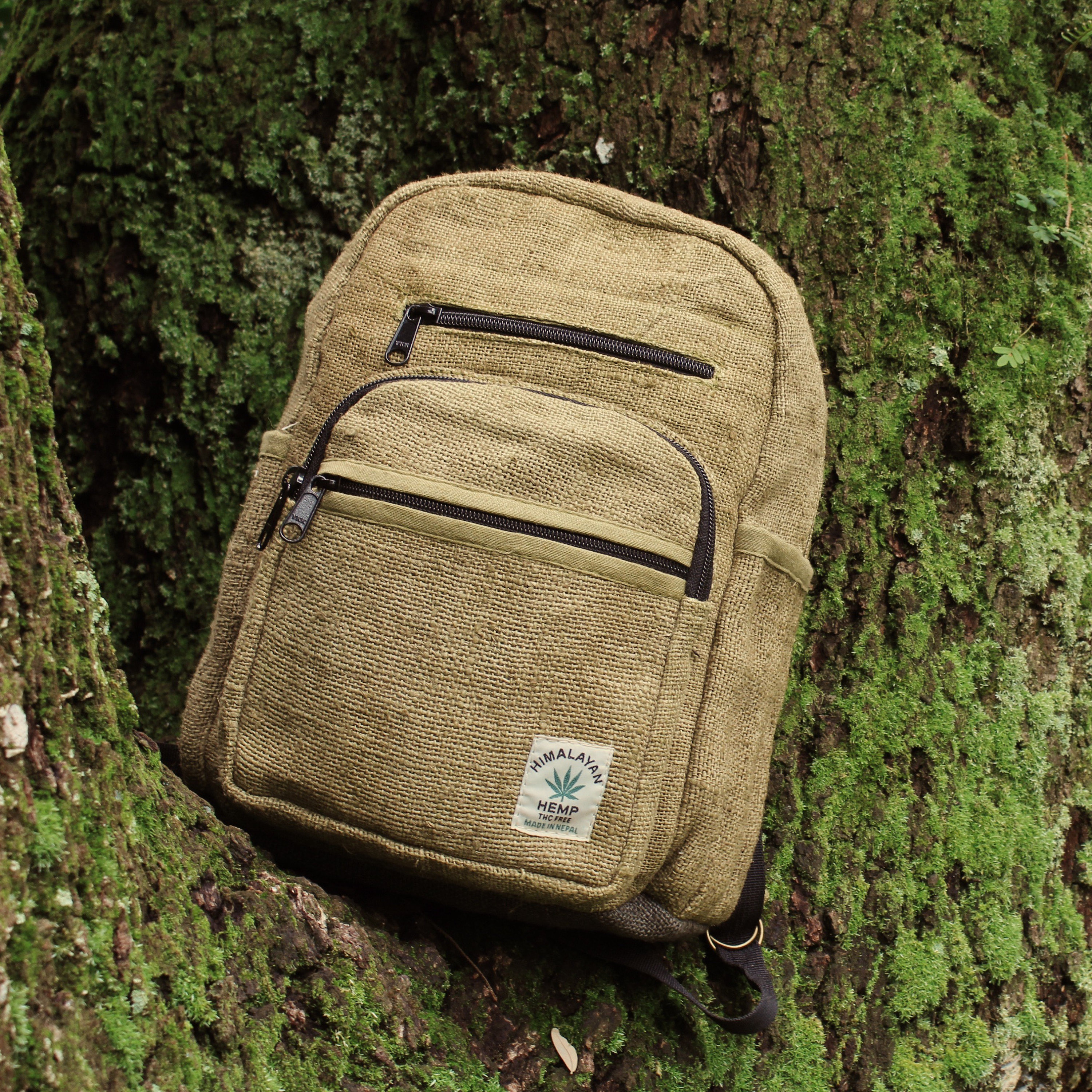 Olive Green - Small Mini Hemp Boho Backpack - Made in the Himalayas - Etsy