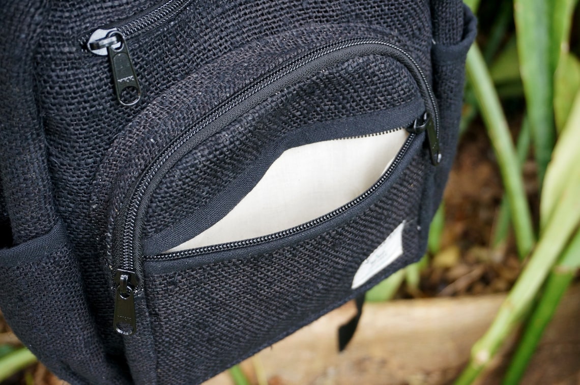 Olive Green - Small Mini Hemp Boho Backpack - Made in the Himalayas - Etsy