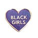 I Love Black Girls Lapel Pin Purple Glitter | Etsy
