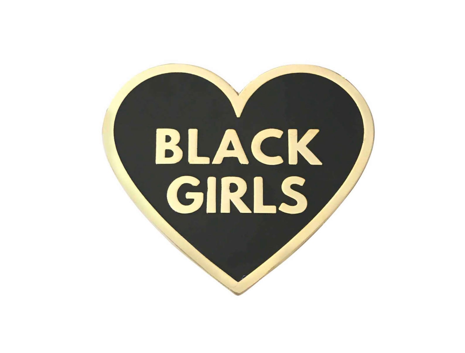 I Love Black Girls Lapel Pin Black | Etsy