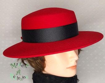 Classic Spanish Black Fur Felt Riding/flamenco Hat, Size 57 Medium ...