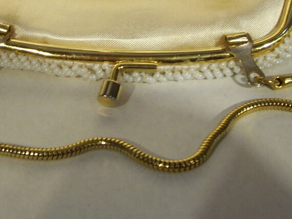 Small vintage purse, fully beaded, for the bride - Gem