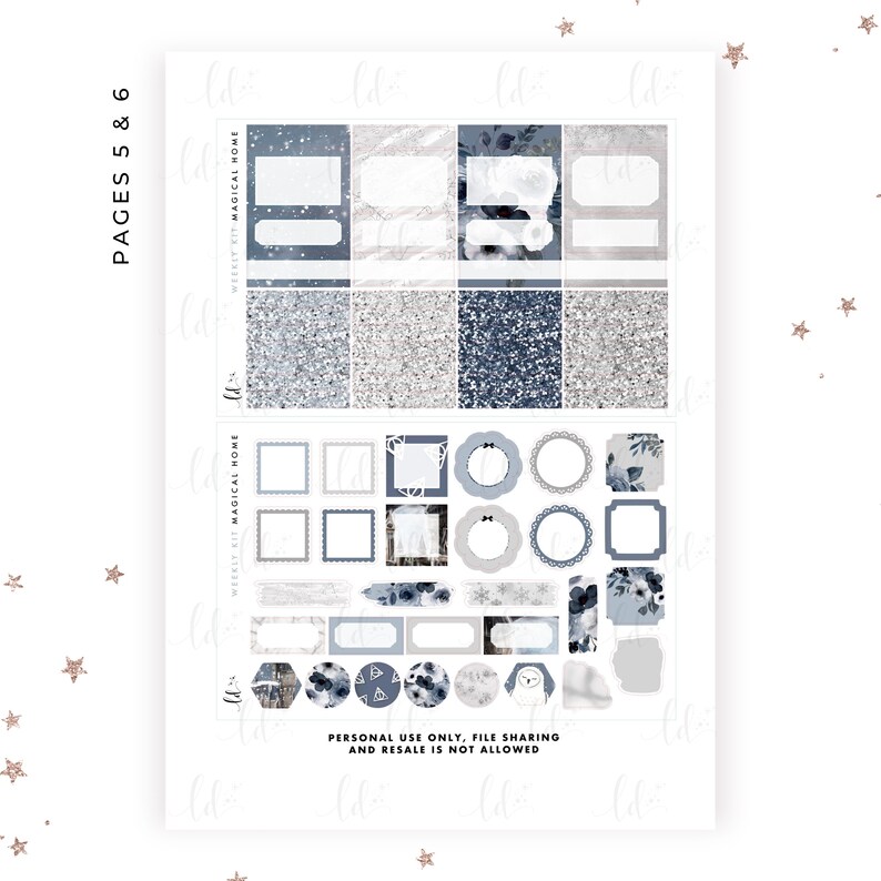 Kit de pegatinas semanales imprimibles // Hogar mágico, Navidad, Pegatinas del planificador ...