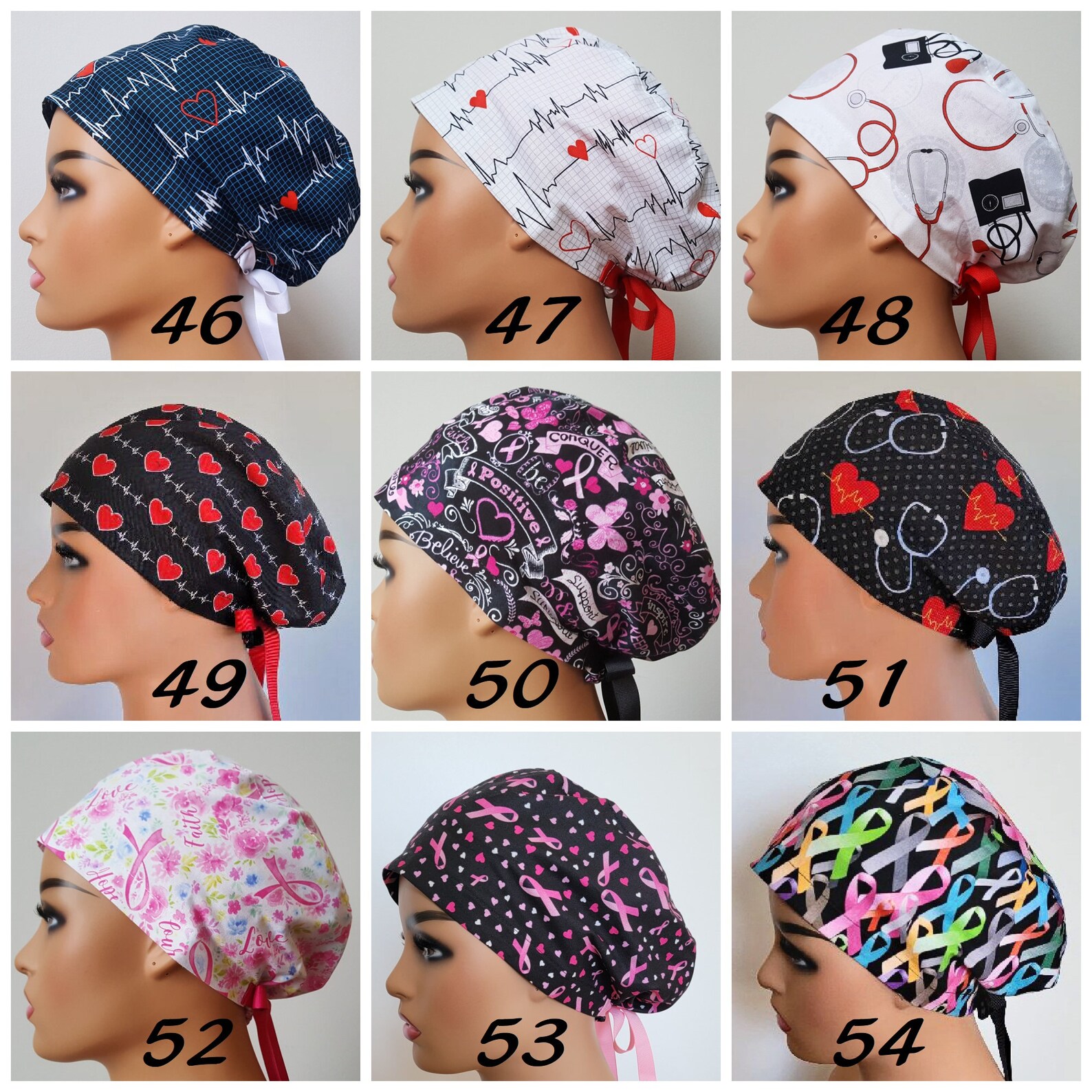 Euro Scrub Cap-scrub Surgical Cap-scrub Hat-satin Lining and Buttons ...