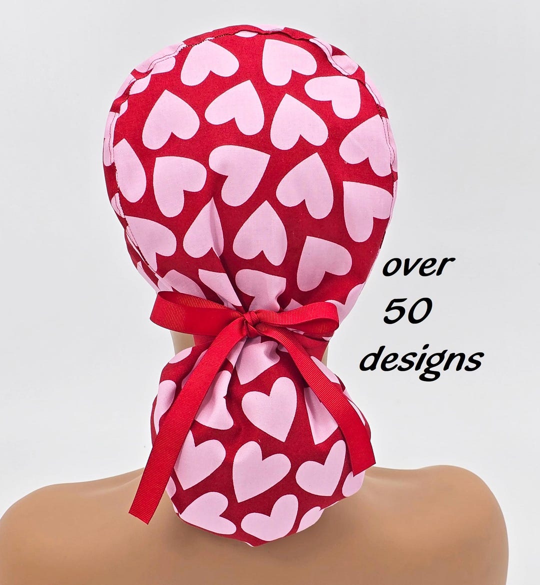 Valentine's Days Scrub Cap-ponytail Scrub Cap for Women With Satin ...