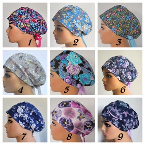 Scrub Cap Euro Style-surgical Cap for Women and Man With Buttons-nurse ...