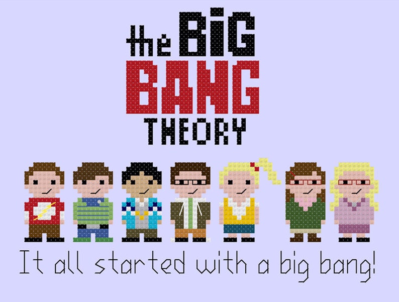 The Big Bang Theory PDF Cross Stitch Pattern Instant Download - Etsy