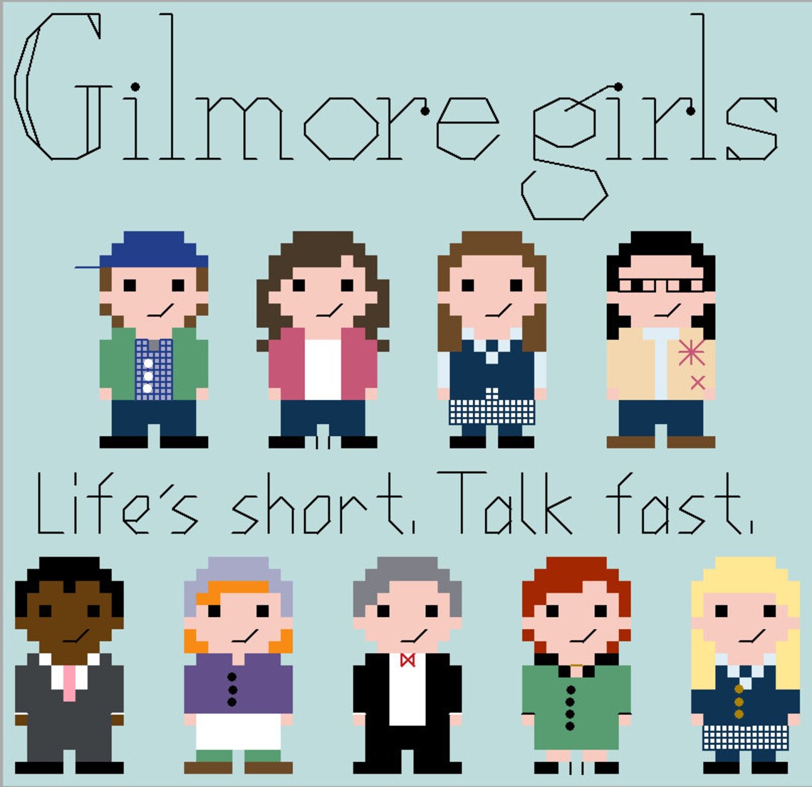 Gilmore Girls PDF Cross Stitch Pattern - Instant Download - Etsy