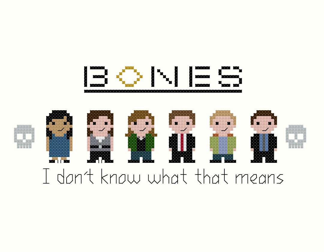 Bones Cross Stitch Pattern - Instant Download - Etsy