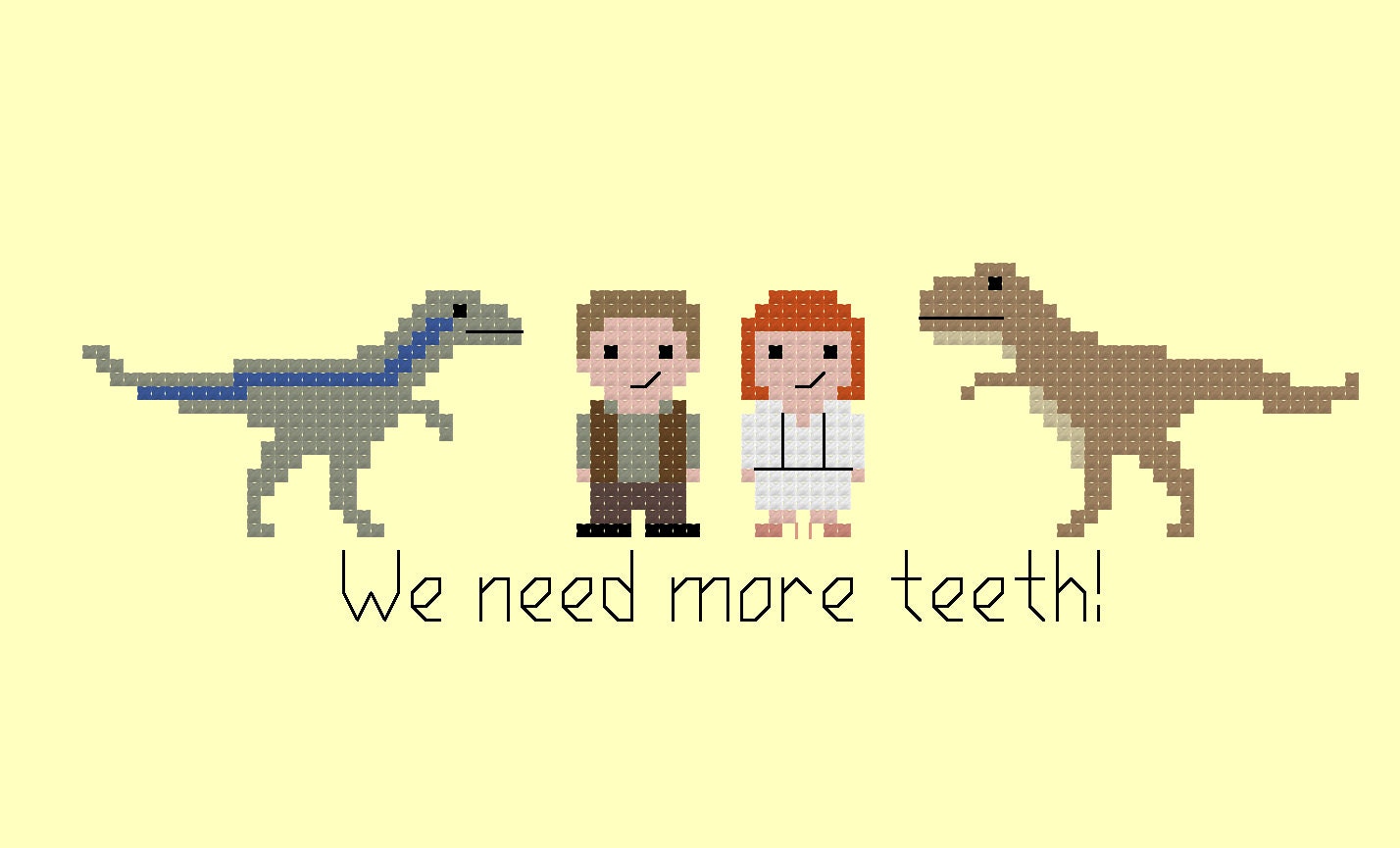 Jurassic World PDF Cross Stitch Pattern - Instant Download - Etsy