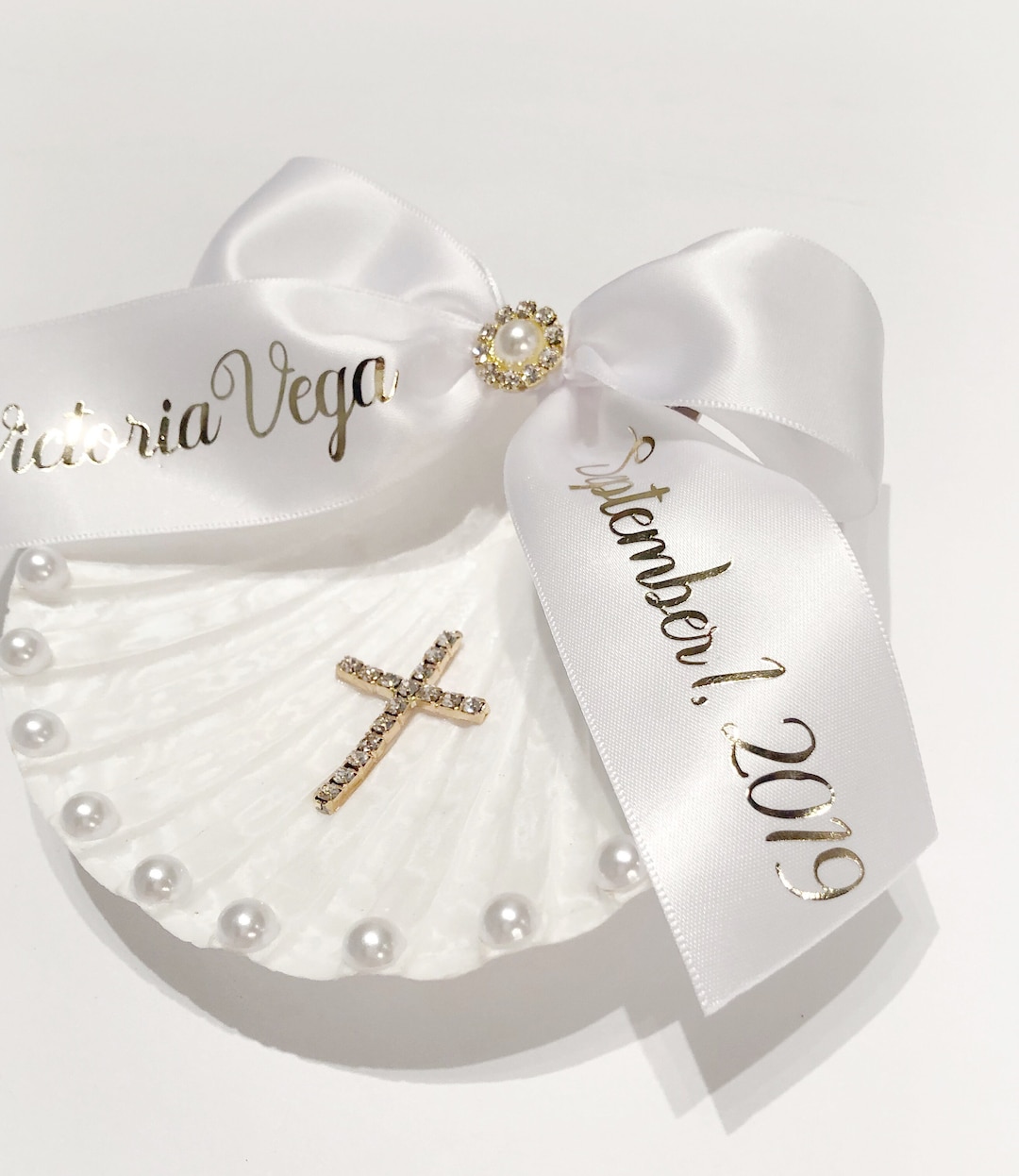 Shell for Baptism With Custom Name and Date. Can Be Made in Any Color ...