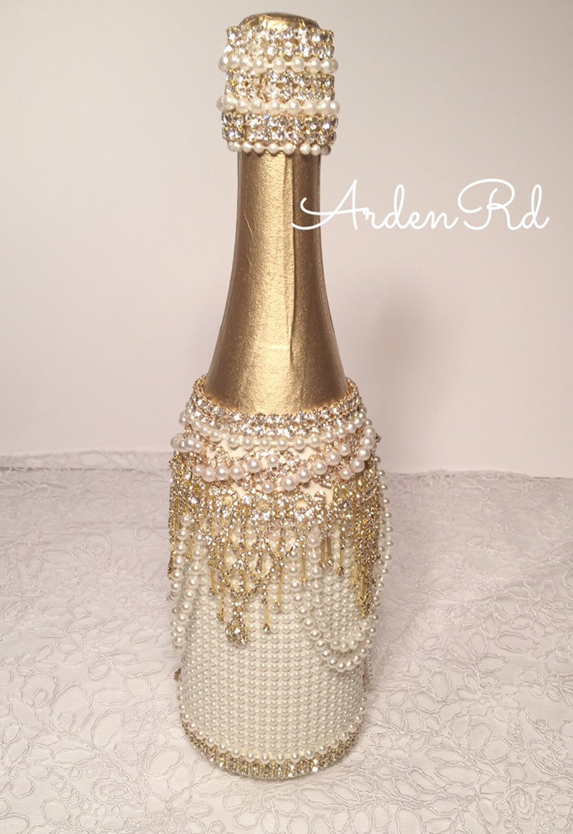 Beautiful Personalized Crystal & Pearl Memory Bottle. Can Be - Etsy