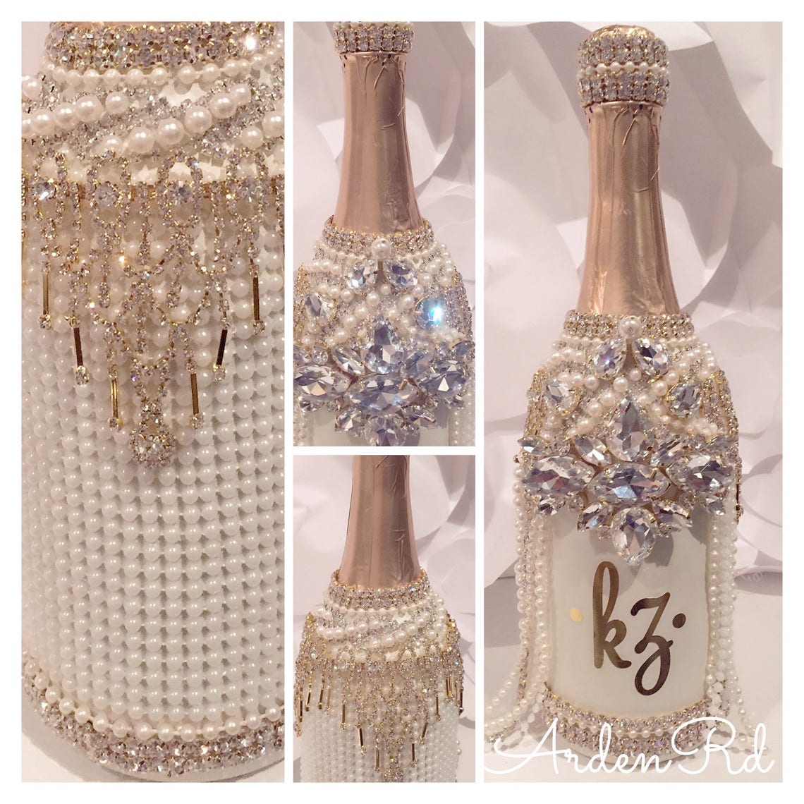 Beautiful Personalized Crystal & Pearl Memory Bottle. Can Be - Etsy