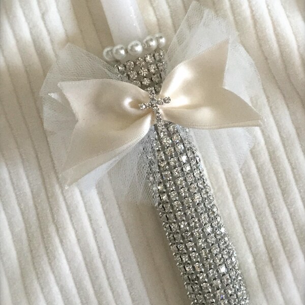 Rhinestone Candle - Etsy