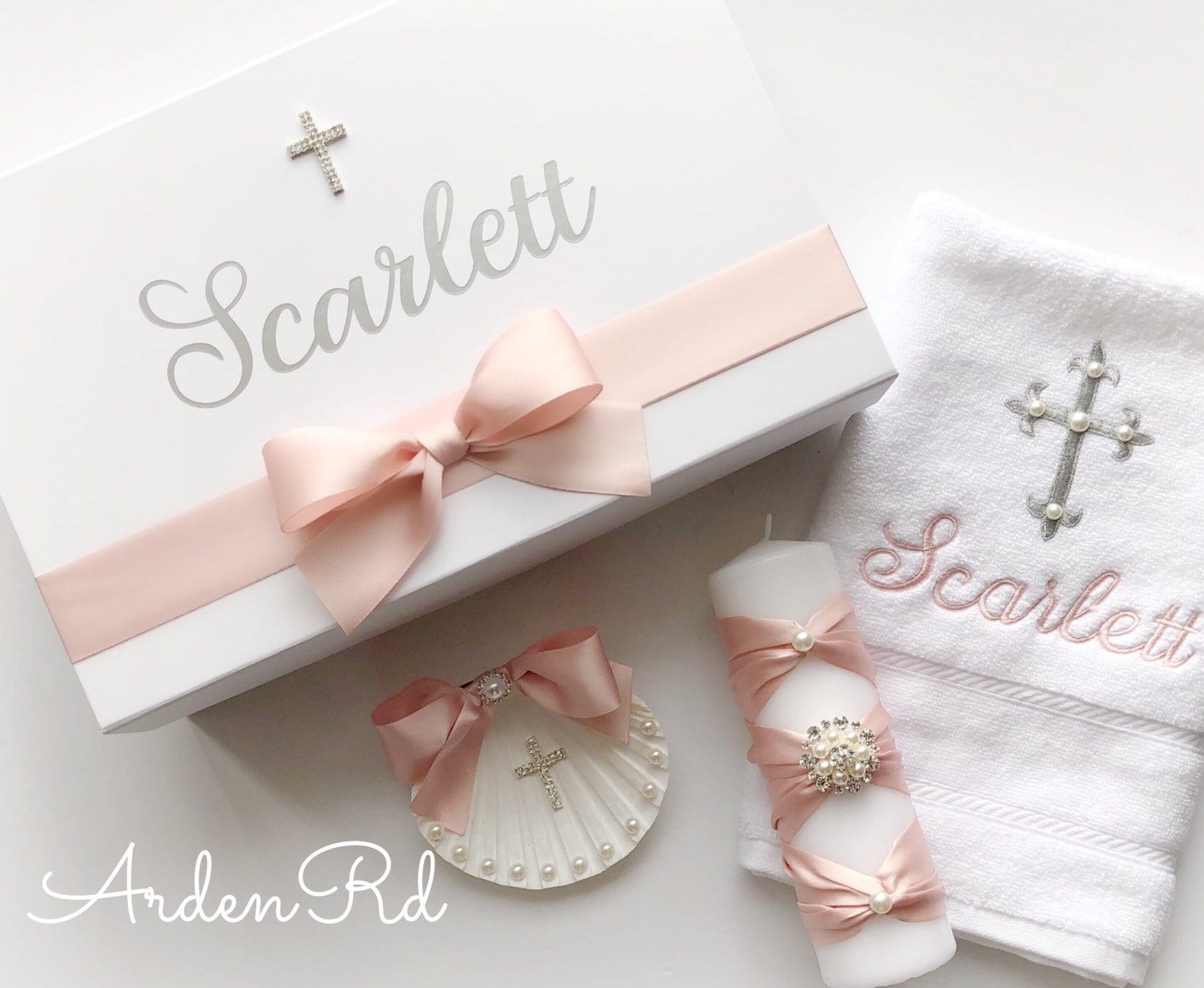 Custom 4 Piece Baptism Set. Available in Any Color - Etsy