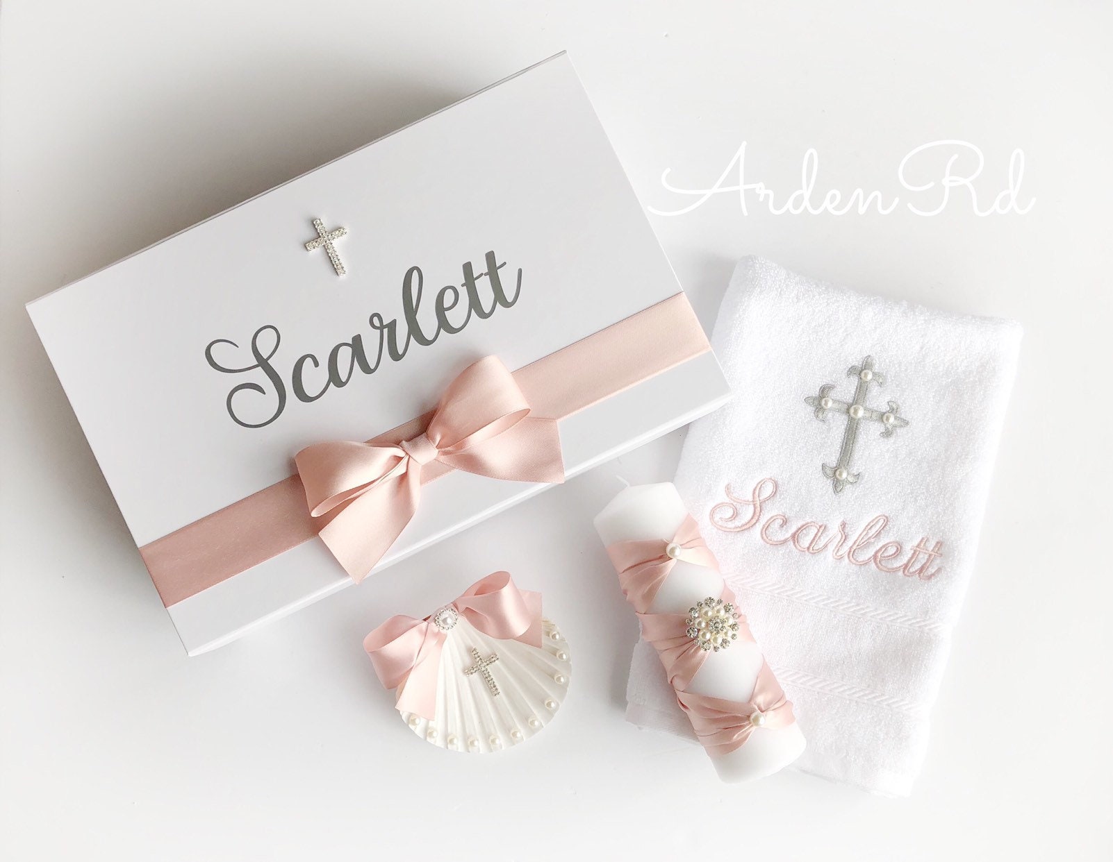 Custom 4 Piece Baptism Set. Available in Any Color - Etsy