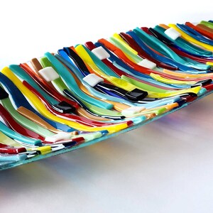 Glass Centerpiece for Dining Table, Modern Artistic Art Glass Platter ...