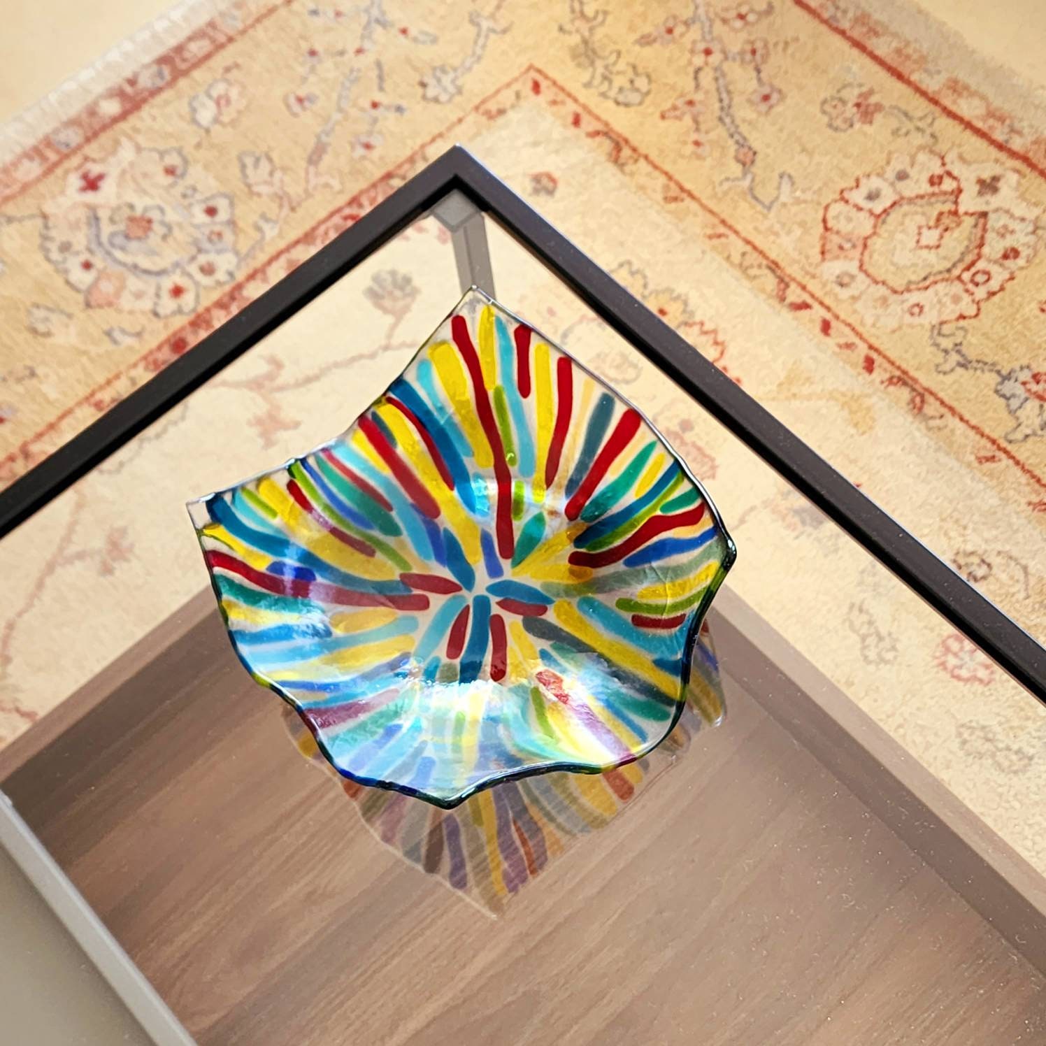 Fused Glass Art Bowl, Small Fused Glass Dish , Fused Glass Gift Idea ...