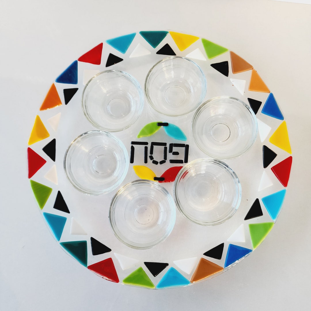 Passover Seder Plate , Jewish Wedding Gift, Seder Plate Modern , Hand ...