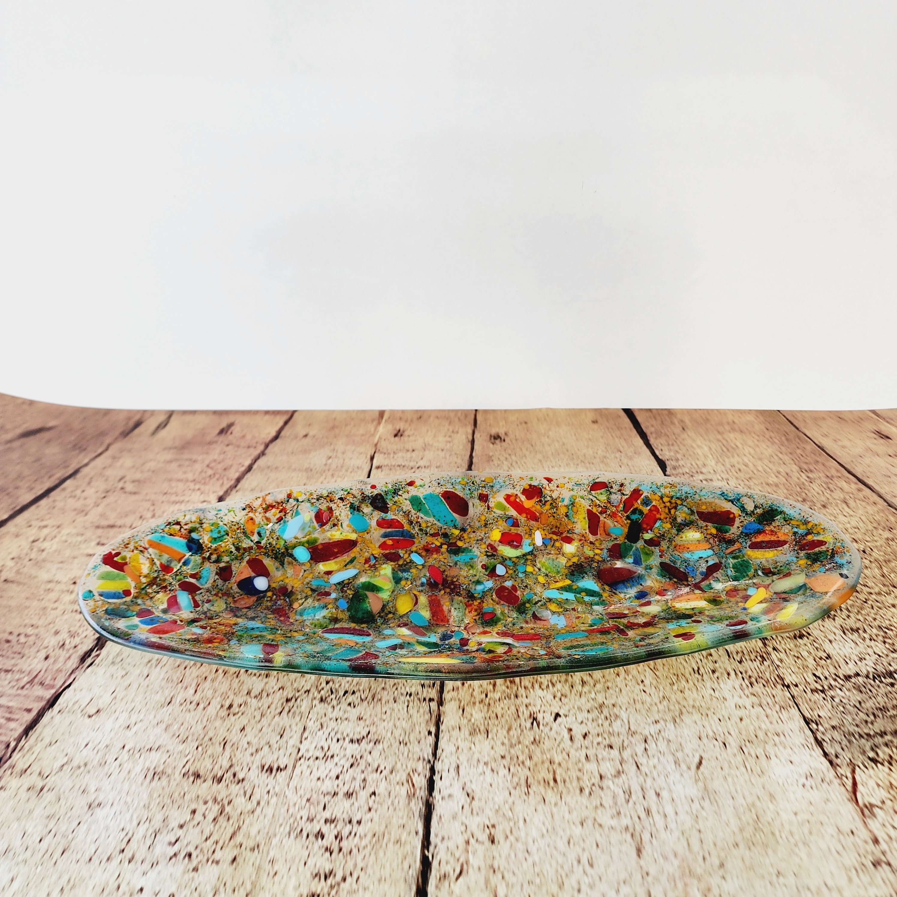 Modern Glass Table Decor Decorative Art Glass Tray Glass - Etsy