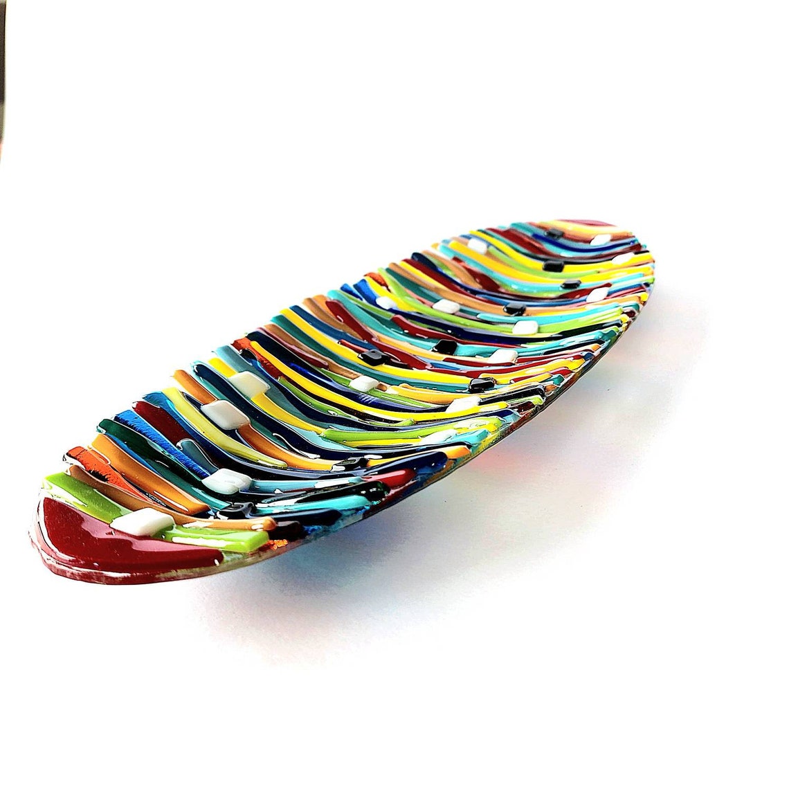 Glass Centerpiece for Dining Table Modern Art Glass Platter - Etsy