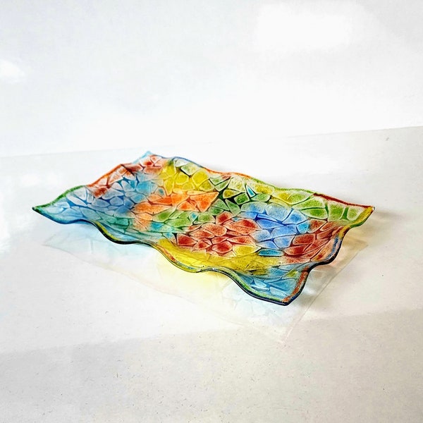 Fused Glass Plate - Etsy