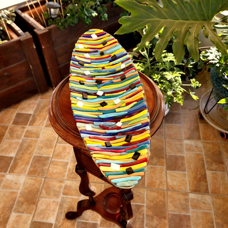 Glass Centerpiece for Dining Table Modern Art Glass Platter - Etsy