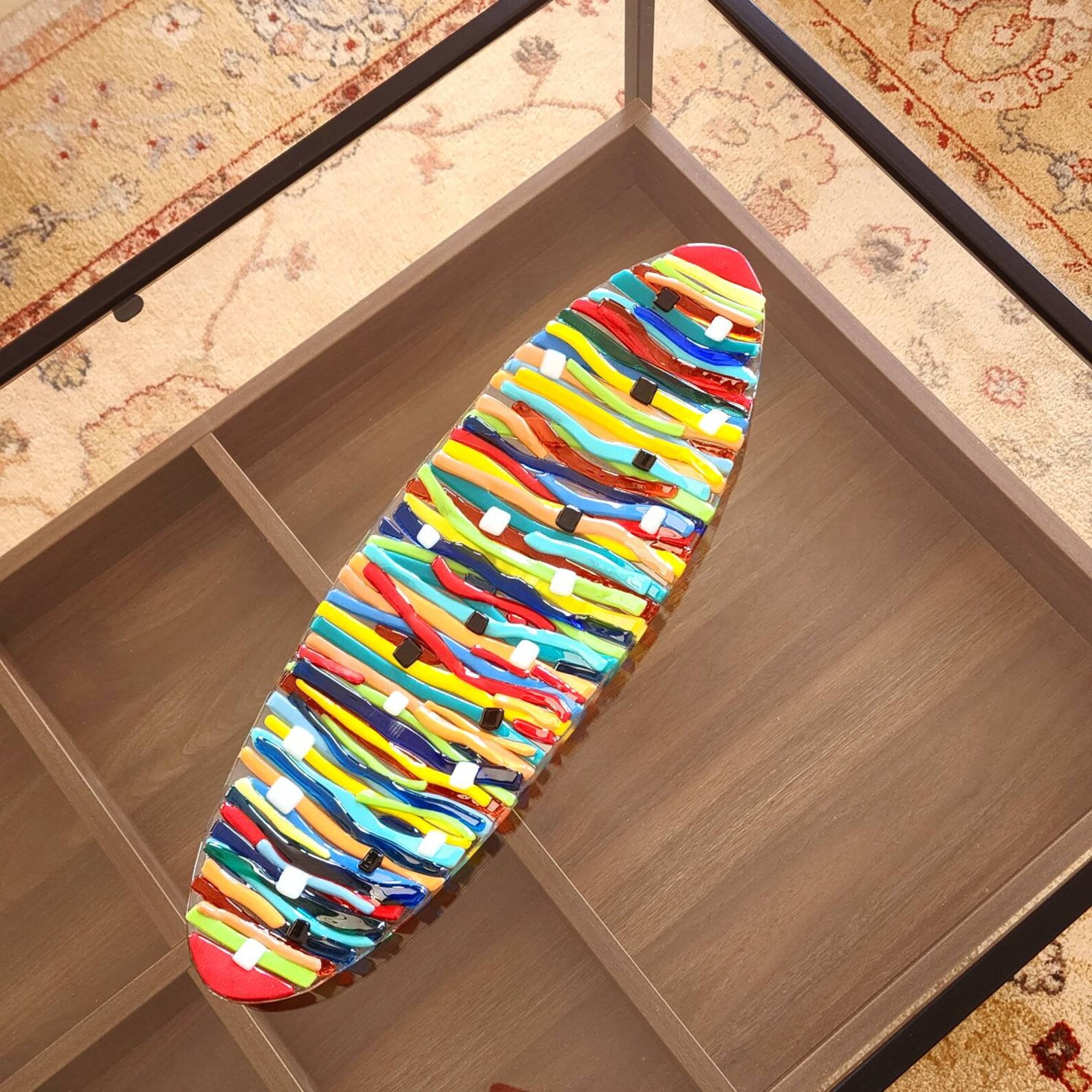 Glass Centerpiece for Dining Table Modern Art Glass Platter - Etsy