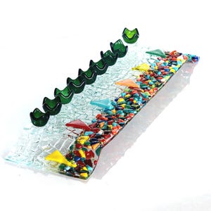 Hanukkah Glass Menorah, Bat Mitzvha Gift,jewish Gift, Made in Israel ...