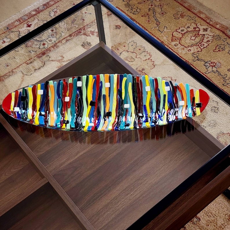 Glass Centerpiece for Dining Table Modern Art Glass Platter - Etsy