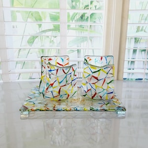 Shabbat Candle Holder, Glass Shabbat Candle Holder, Handmade in Israel ...