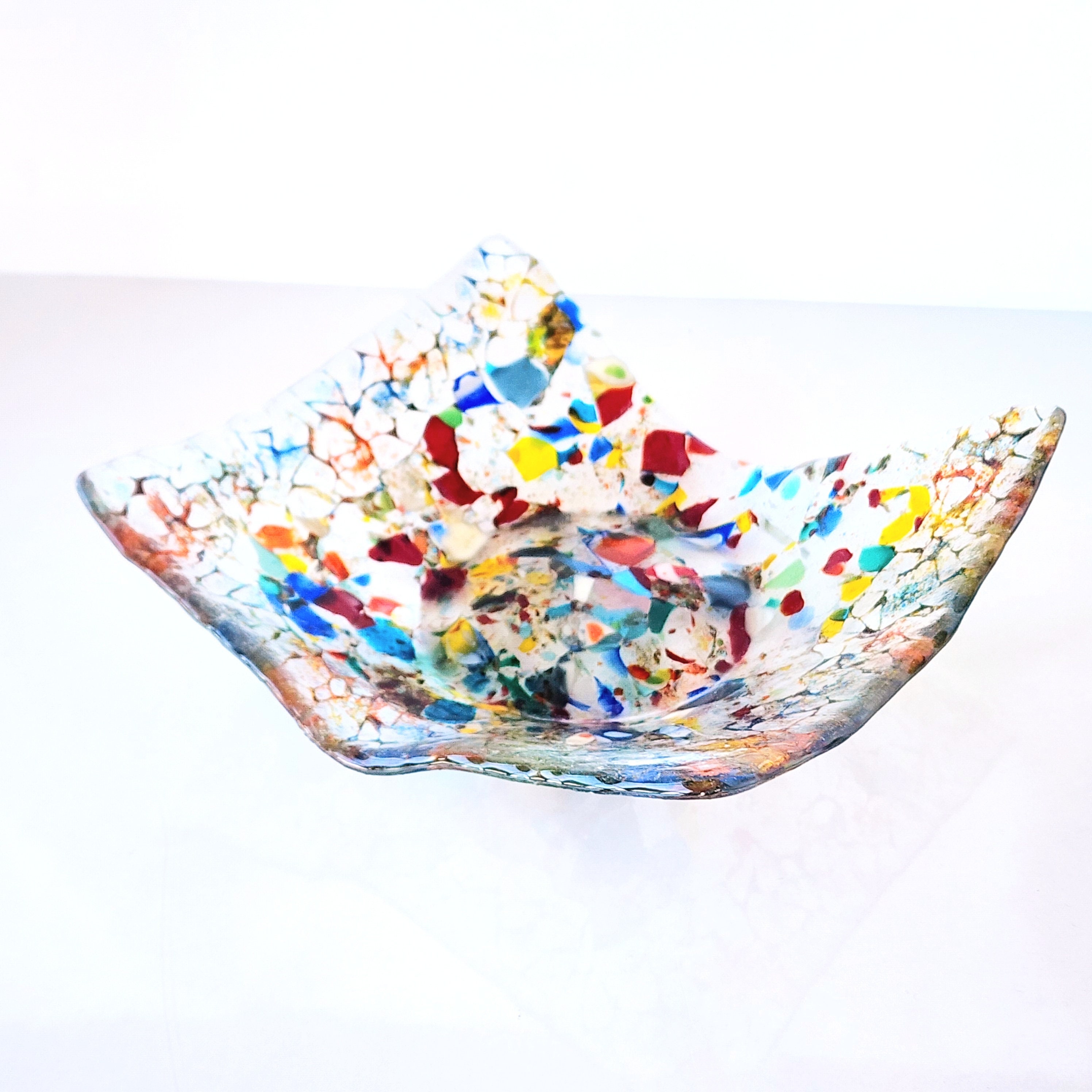 Fused Glass Art Bowl , Decorative Glass Bowl, Fused Glass Housewarming ...