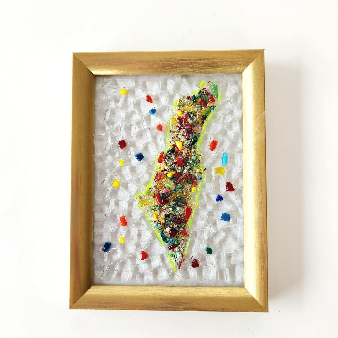 Judaica Art, Glass Wall Art, Am Israel Chai, Israel Glass Art, Jewish ...