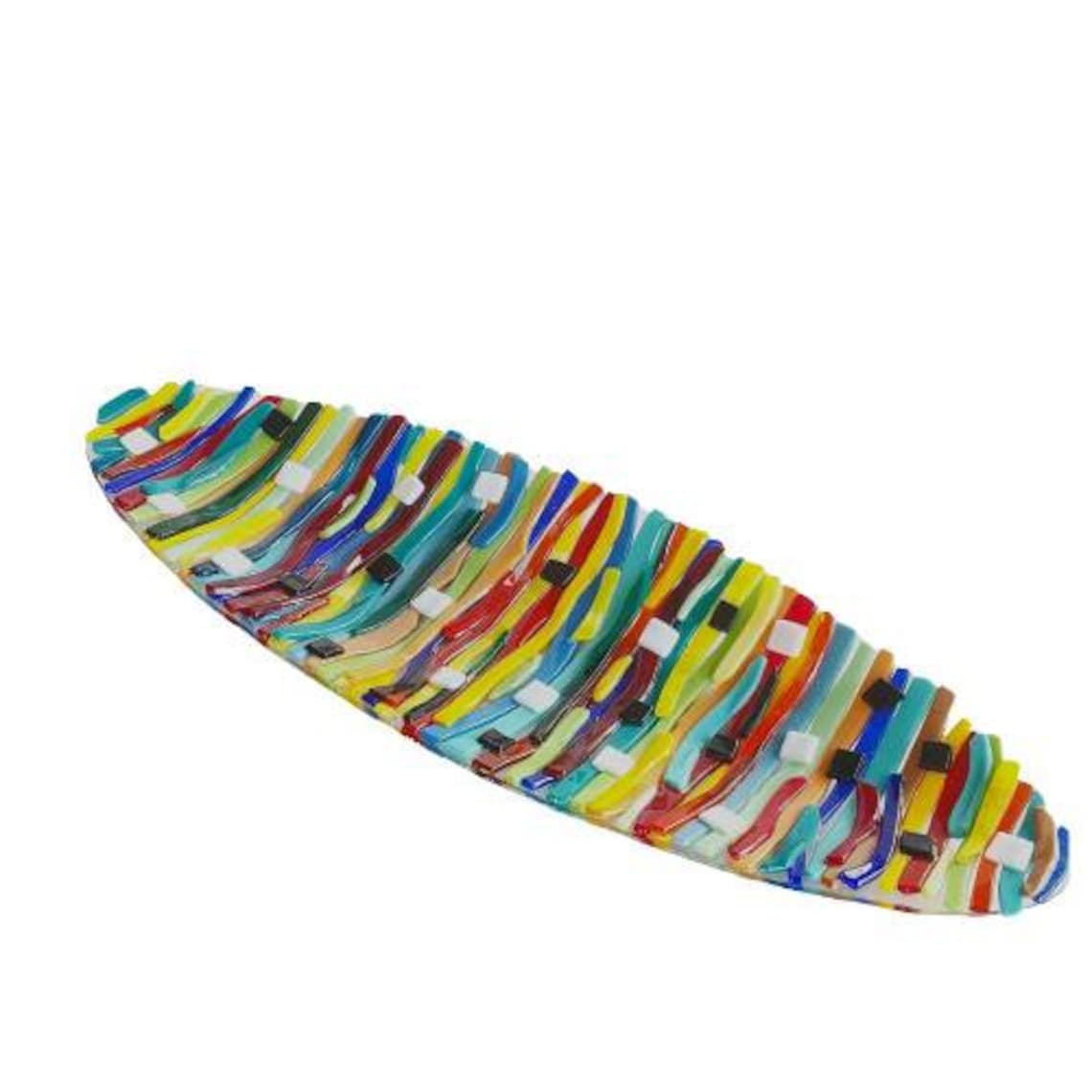 Glass Centerpiece for Dining Table Modern Art Glass Platter - Etsy