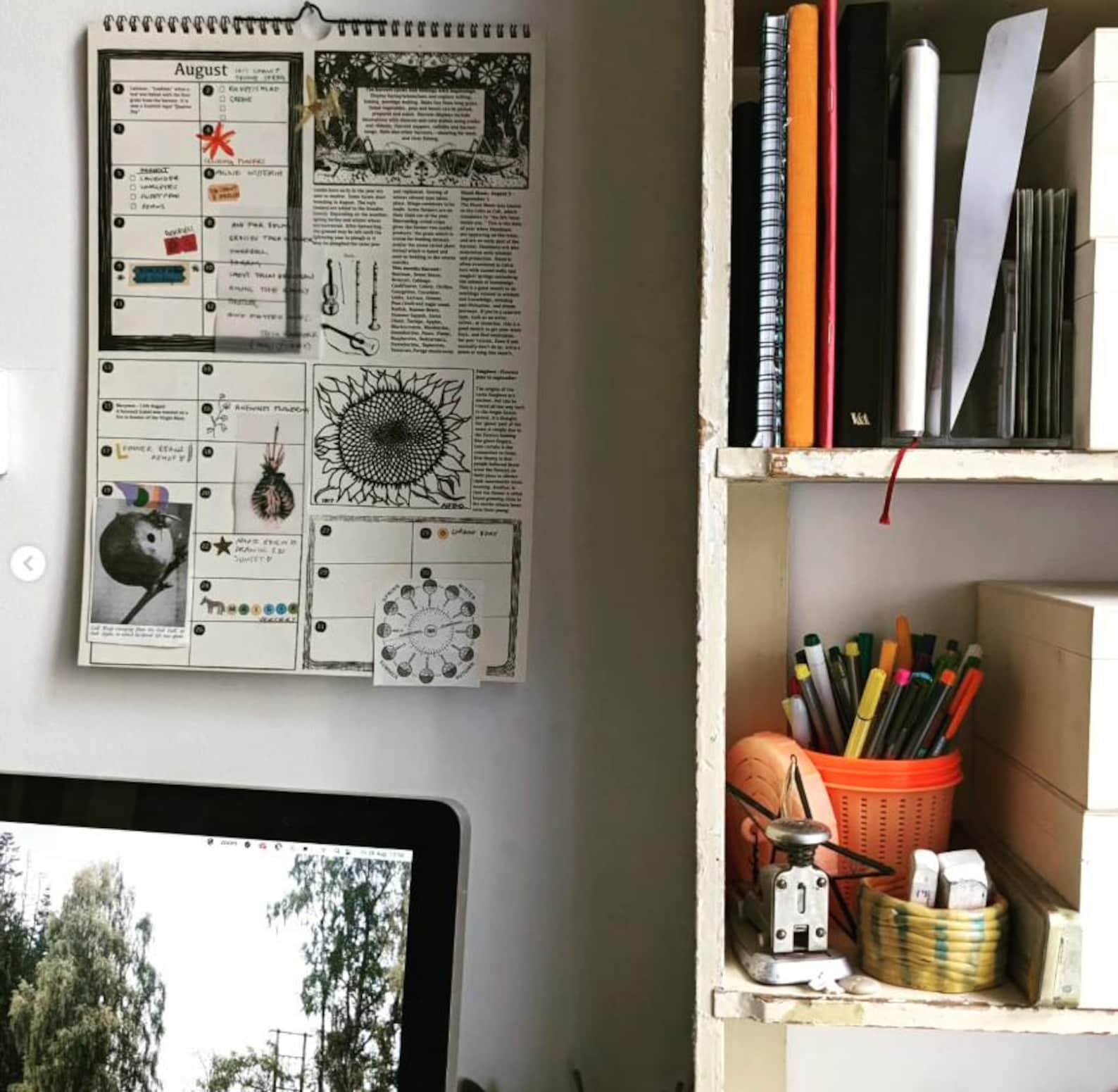 Printable Seasonal Almanac Calendar. 2025 and Forever. A3 Wall Art ...