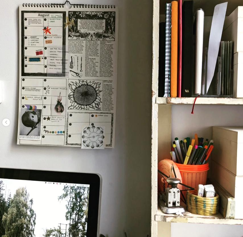 Printable Seasonal Almanac Calendar. 2025 and Forever. A3 Wall Art ...