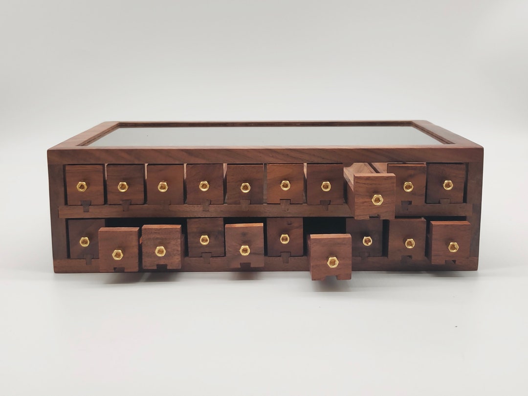 Pen Storage Box, Hairpin Storage Box, Jewelry Box, Crochet Storage Box, Walnut Jewelry Box ...