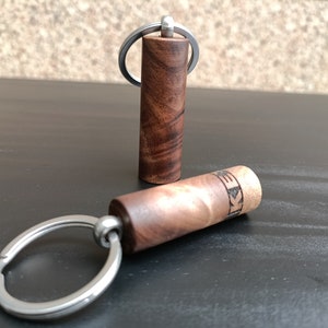 Handmade Walnut Keychain: Rustic Wooden Key Ring - Etsy