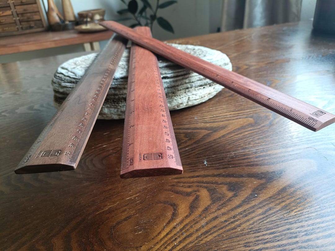 Unique Handmade Walnut Ruler - Eco-friendly Desk Accessories - Etsy