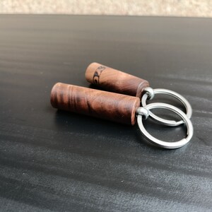 Handmade Walnut Keychain: Rustic Wooden Key Ring - Etsy