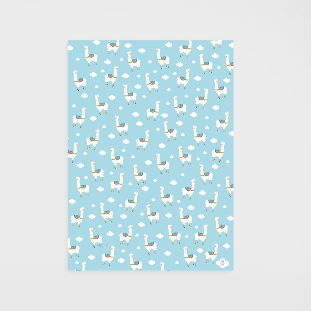 Wrapping Paper alpaca - Etsy