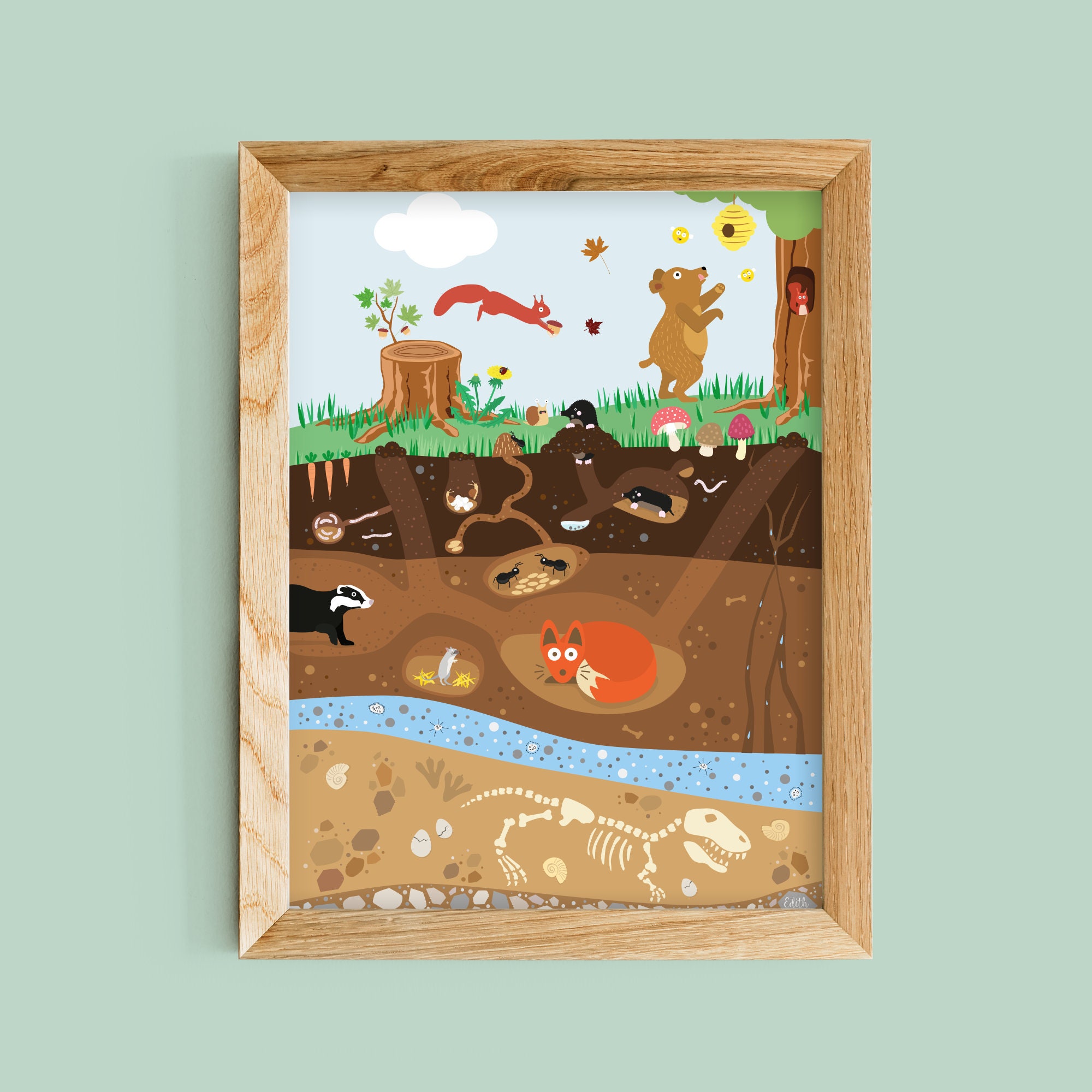 Poster for Kids in Our Forest - Etsy